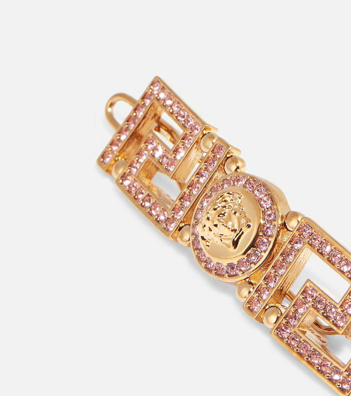 Versace Greca crystal-embellished hair clip Versace