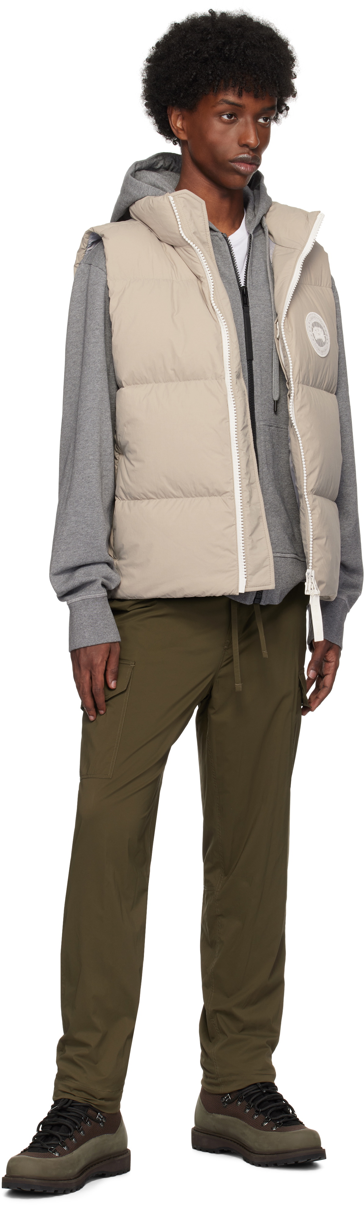 Canada Goose Beige White Label Lawrence Down Vest Canada Goose