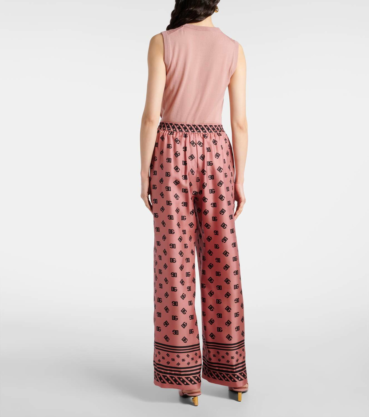 Dolce&Gabbana DG silk satin palazzo pants Dolce & Gabbana
