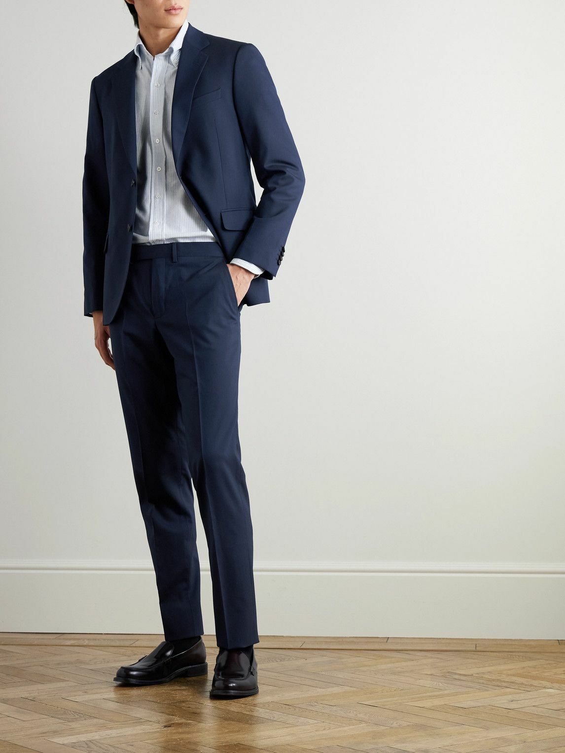 Mr P. - Regular-Fit Wool-Blend Suit Jacket - Blue Mr P.