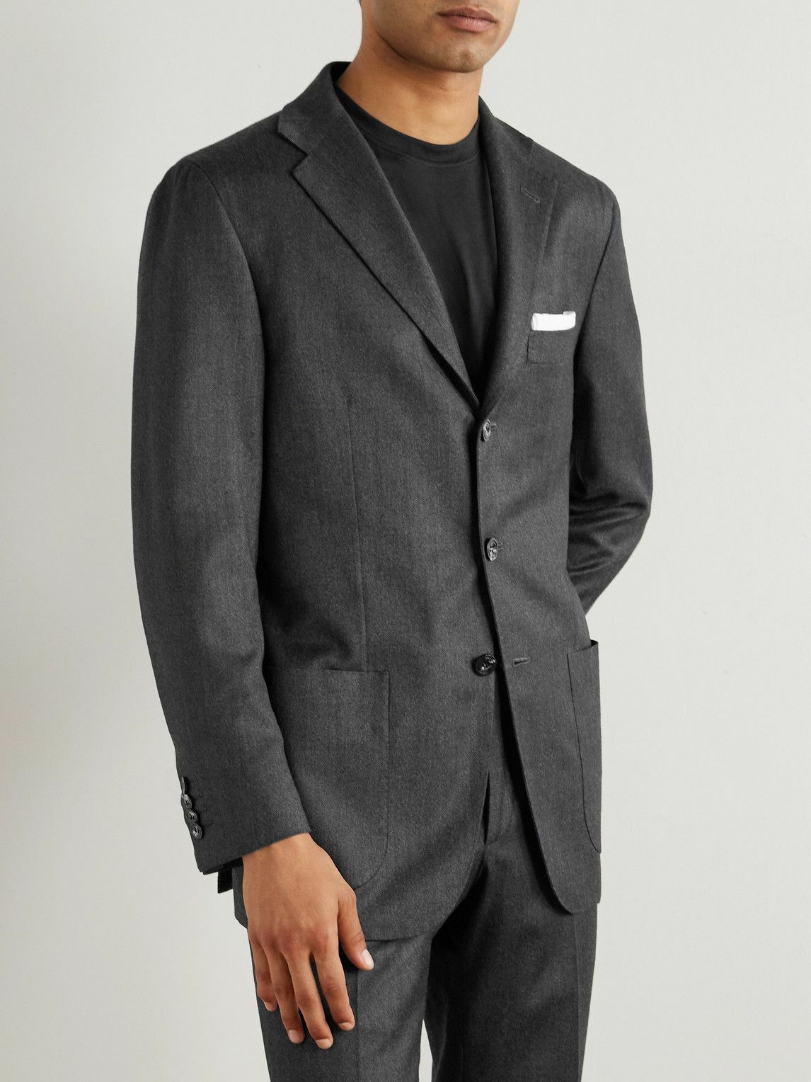 Kiton - Wool-Blend Twill Suit Jacket - Gray Kiton