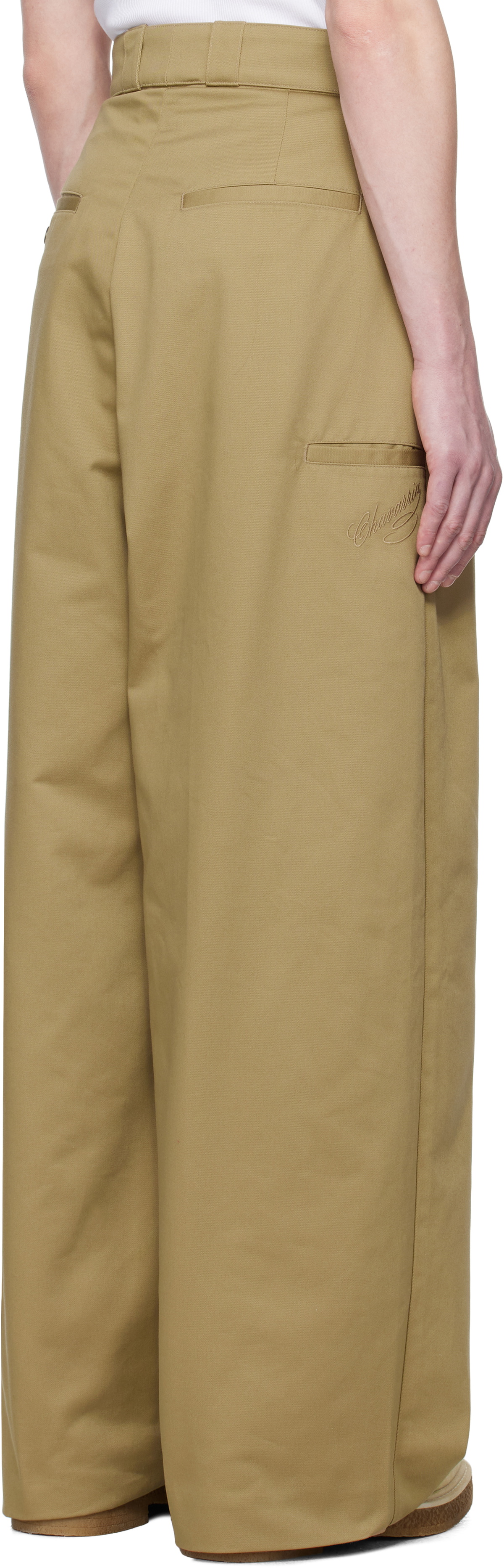 WILLY CHAVARRIA Khaki Cholo Chino Trousers Willy Chavarria