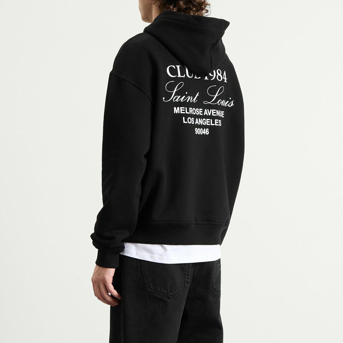 Club 1984 Men's Melrose Zip Hoodie in Black Club 1984