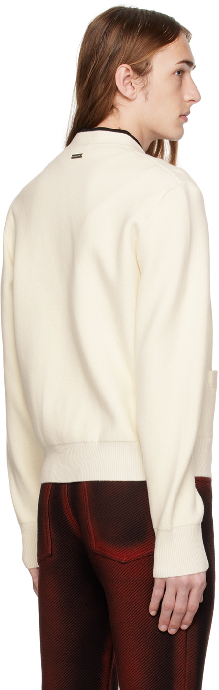 Ferragamo White Button Cardigan Salvatore Ferragamo