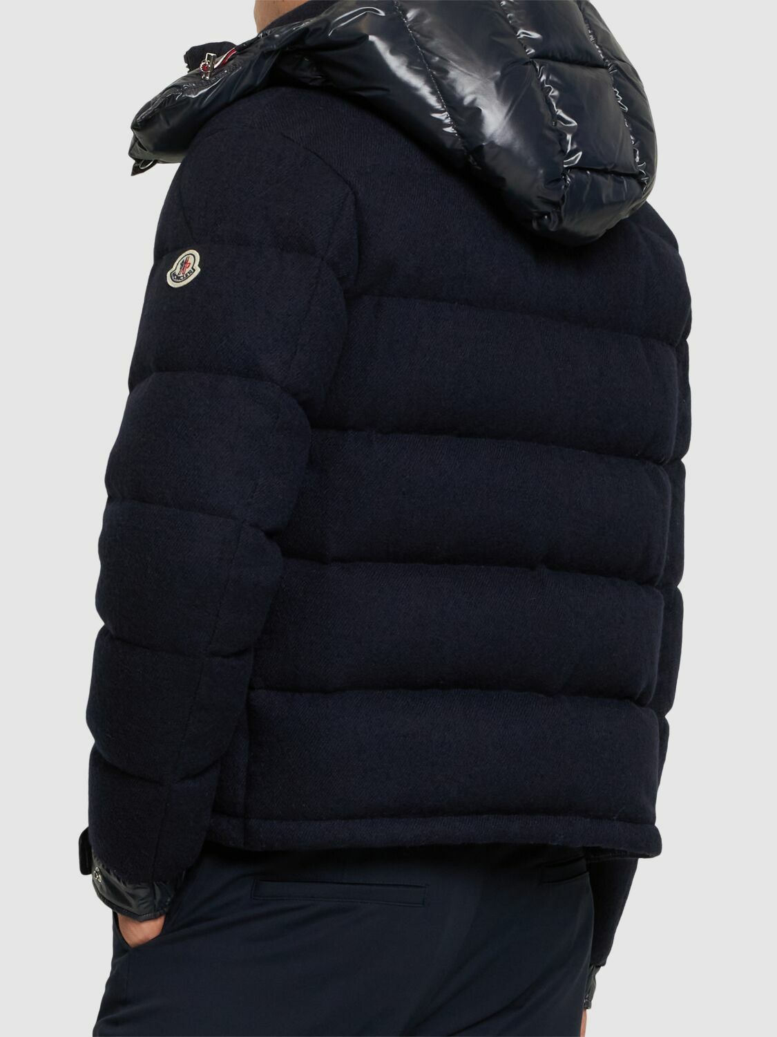 MONCLER - Winnipeg Nylon & Felted Wool Down Jacket Moncler
