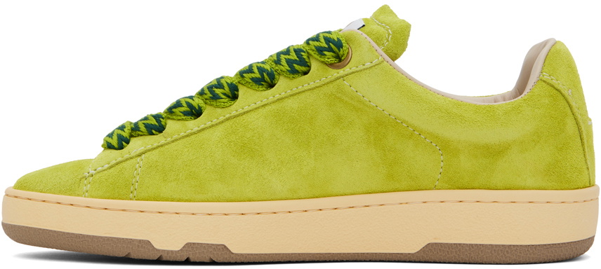 Lanvin Green Suede Curb Lite Sneakers Lanvin