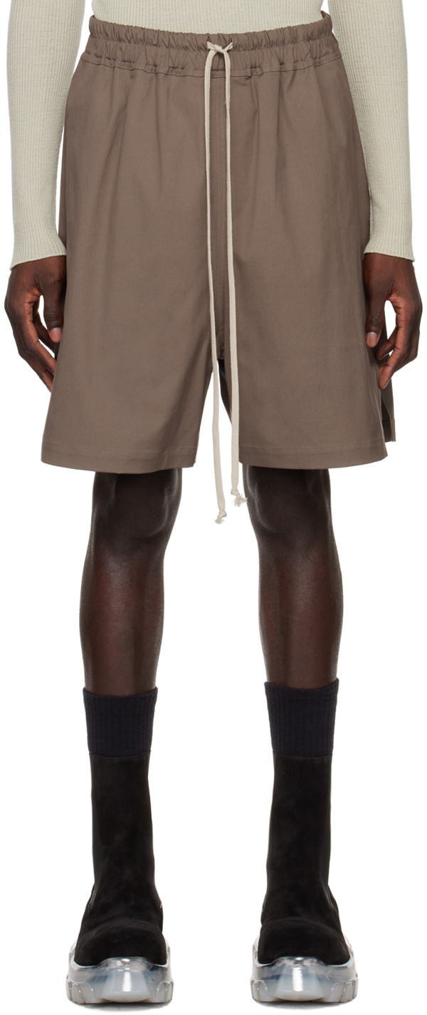 Rick Owens Gray Drawstring Shorts Rick Owens