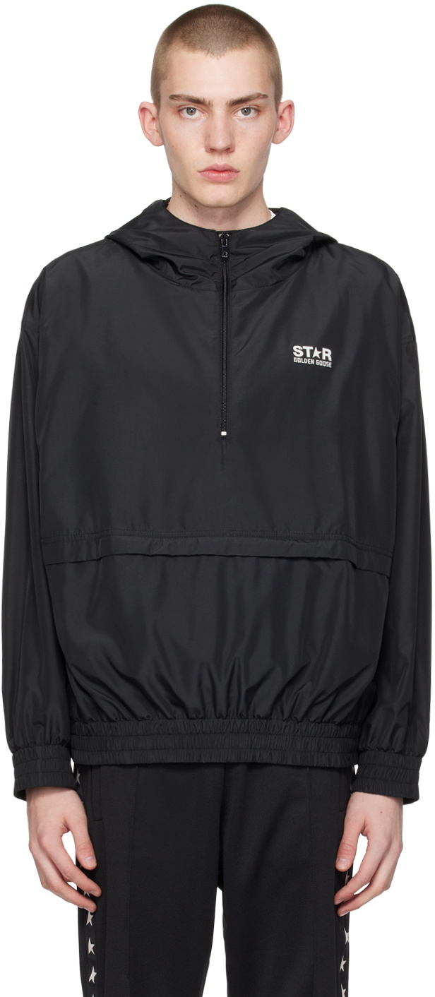 Golden Goose Black Hooded Jacket Golden Goose Deluxe Brand