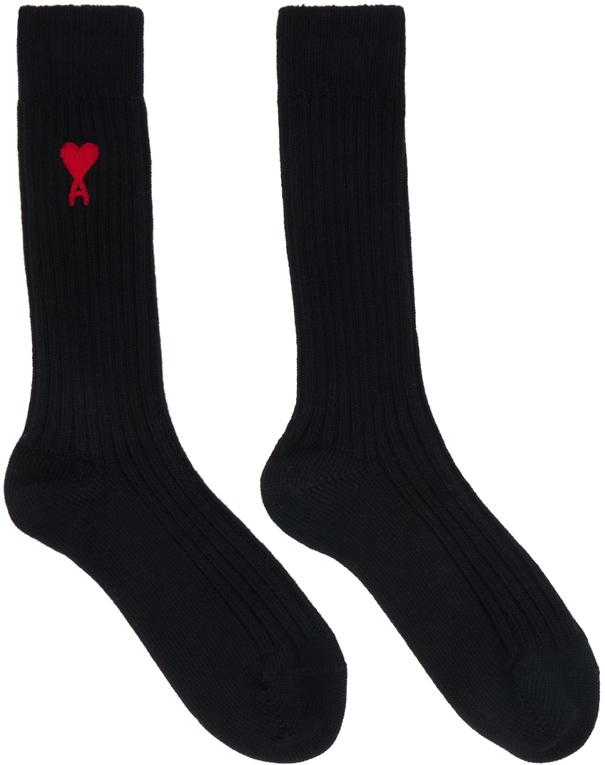 AMI Paris Three-Pack Multicolor Ami de Cœur Socks AMI
