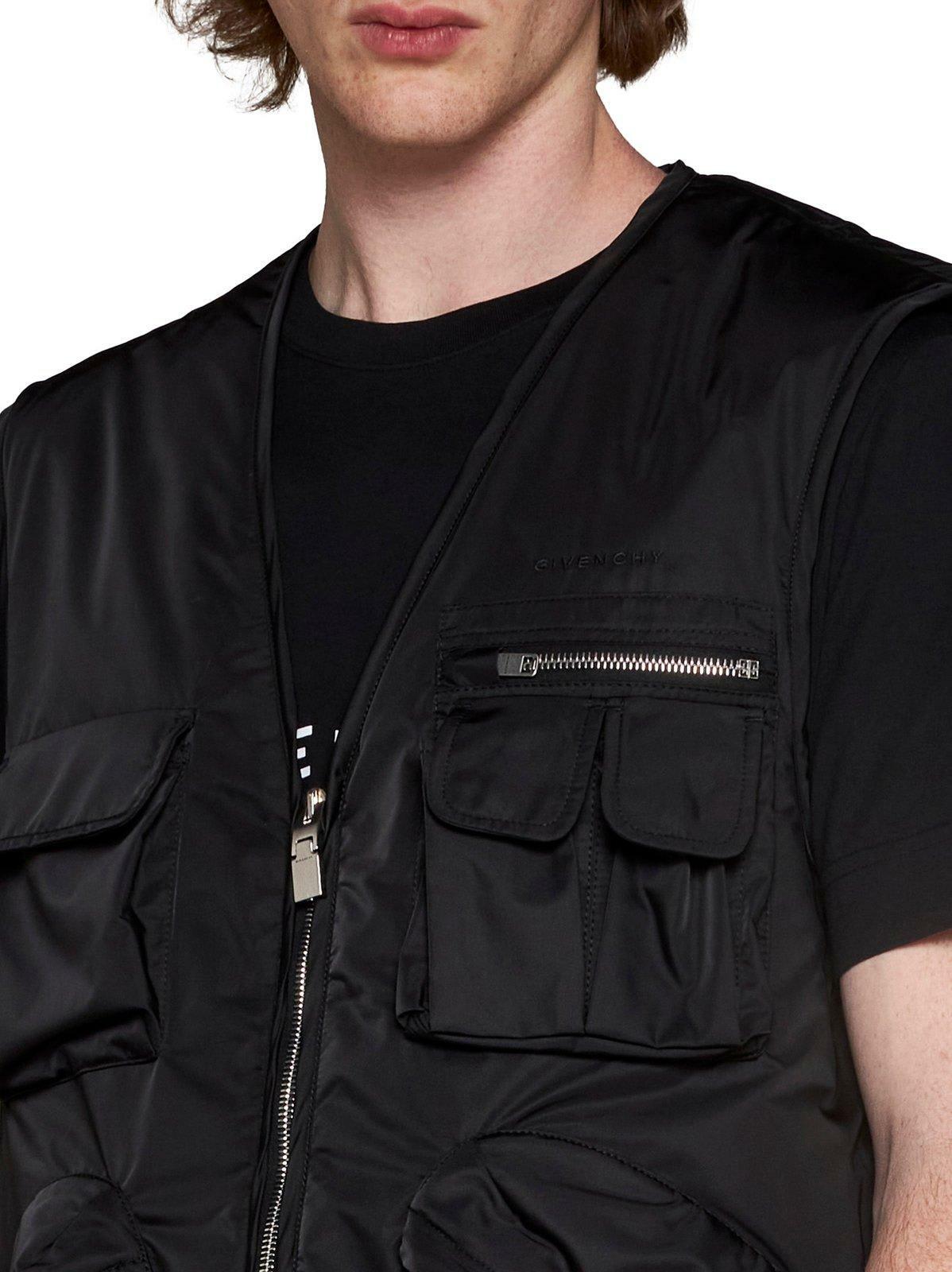 Givenchy Zip-up Logo Embroidered Vest Givenchy