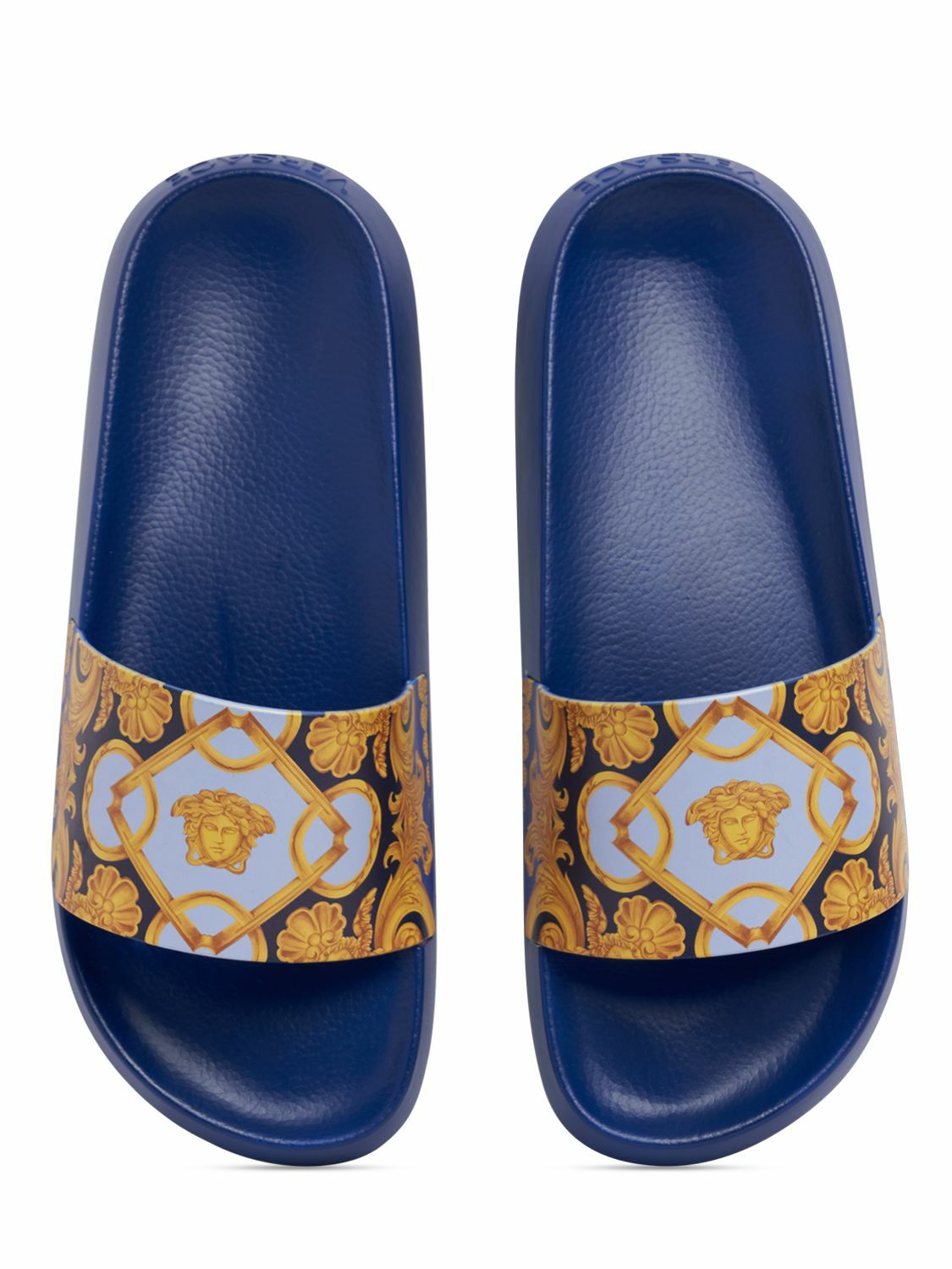 VERSACE - Heritage Print Rubber Slide Sandals Versace