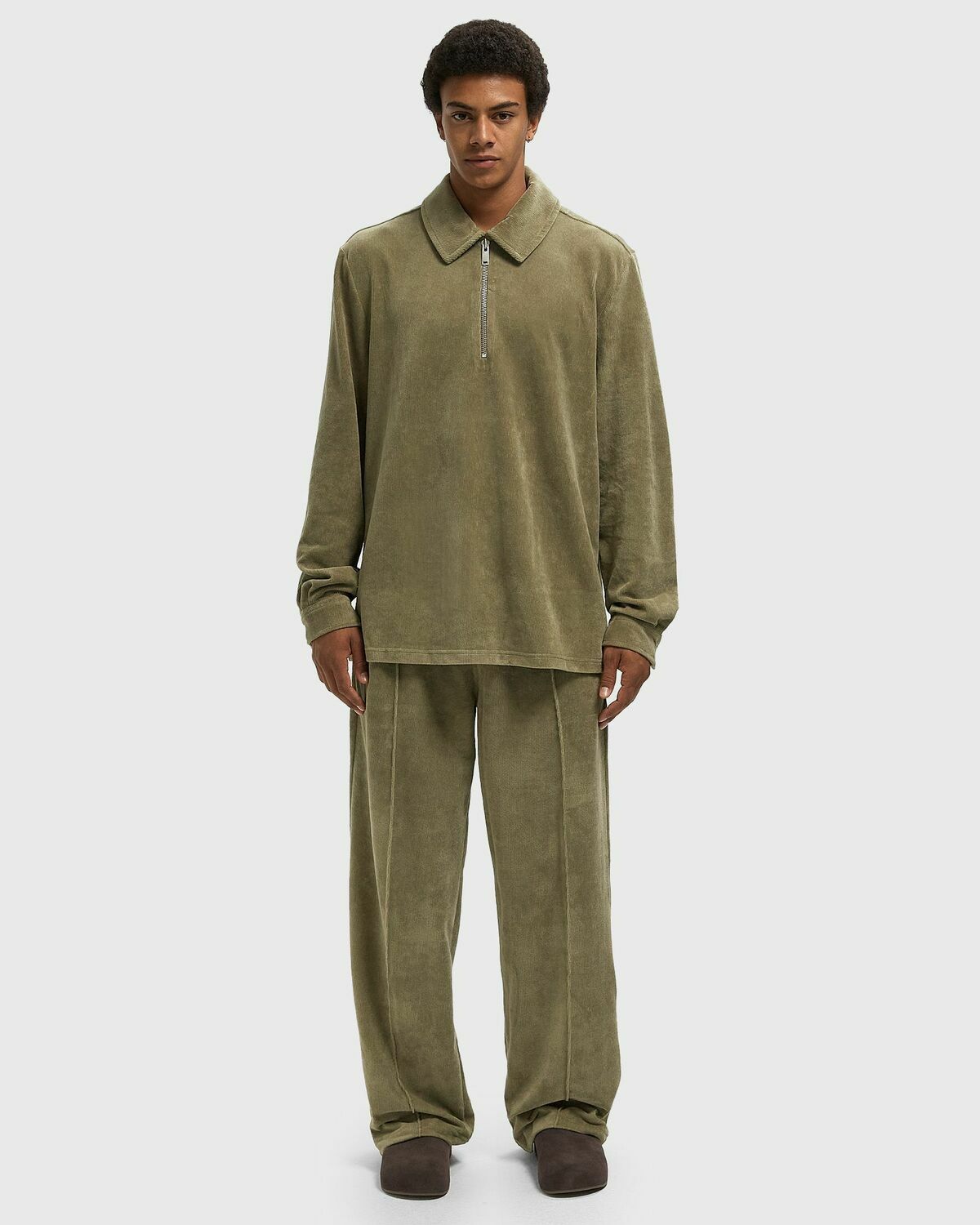 OAS Savvy Shirt Green Mens Half-Zip OAS