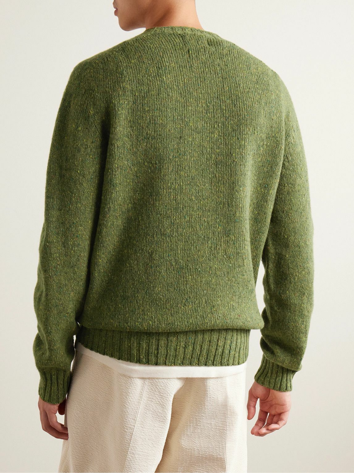 Howlin' - Terry Donegal Wool Sweater - Green Howlin' by Morrison