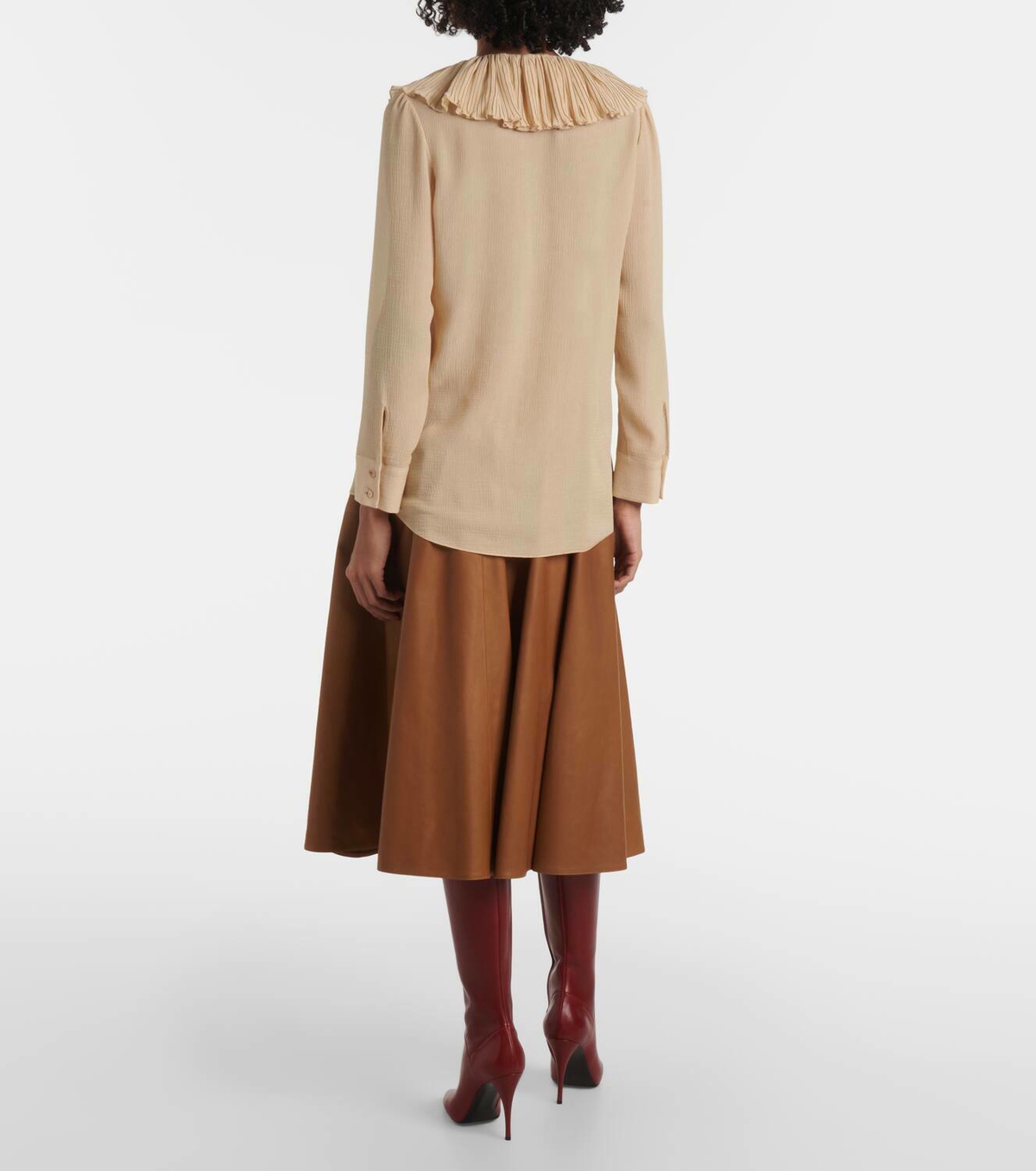 Saint Laurent Ruffled silk muslin blouse Saint Laurent