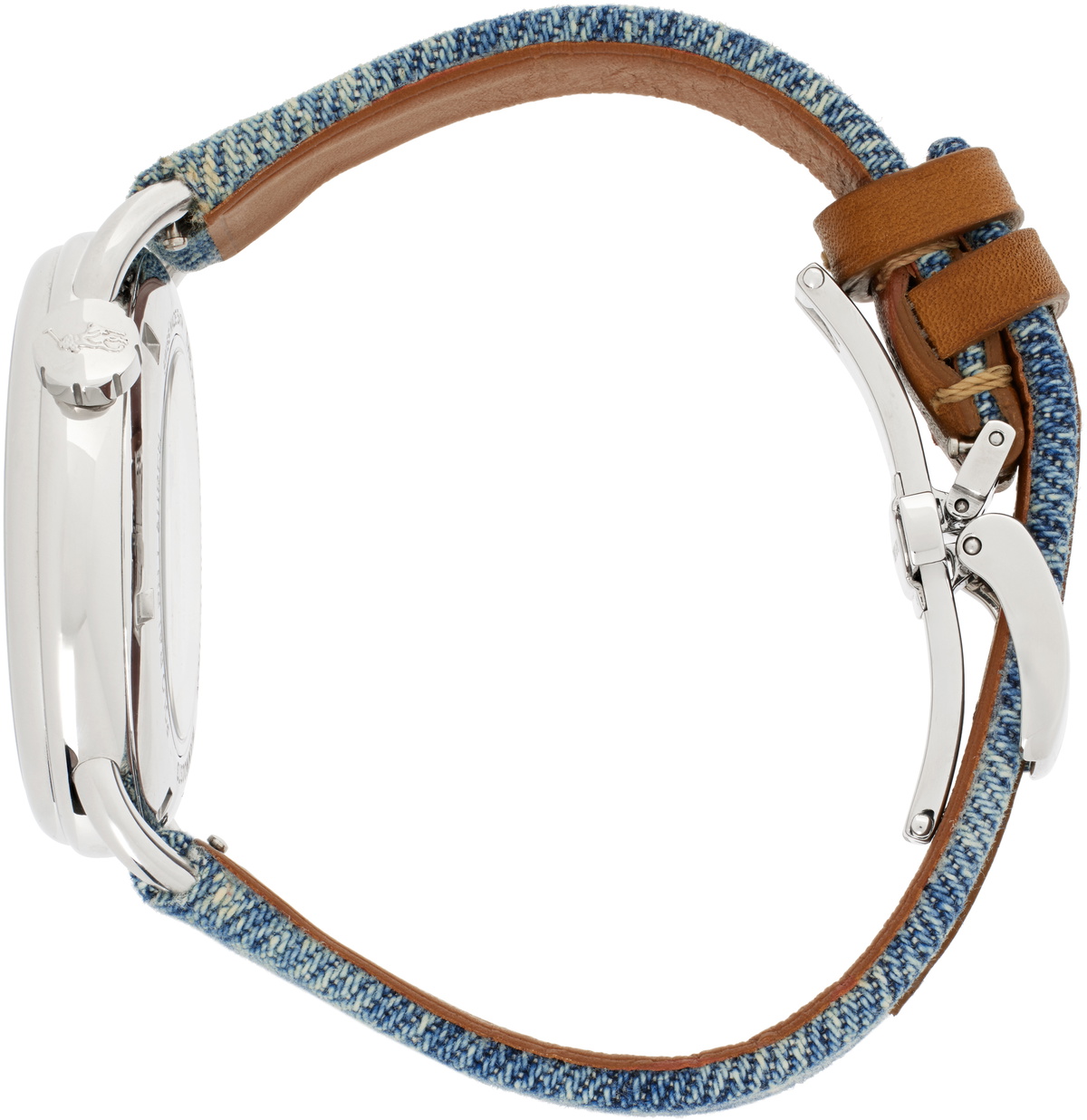 Polo Ralph Lauren Silver & Blue Denim Polo Bear Steel Watch Polo Ralph ...