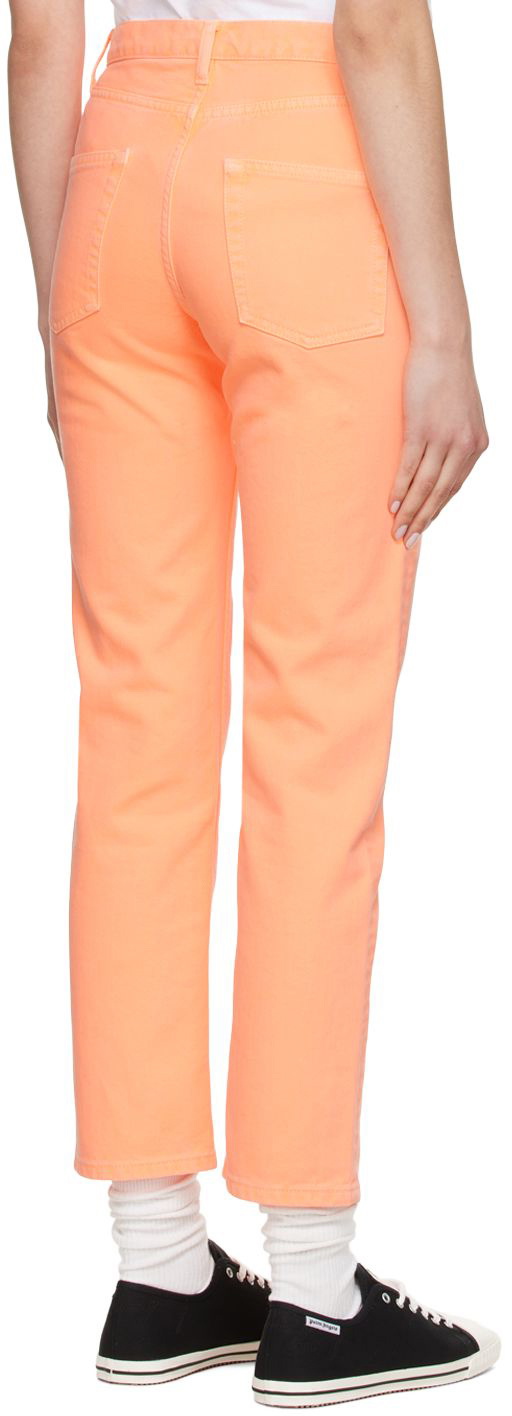 Palm Angels Orange Faded Jeans Palm Angels