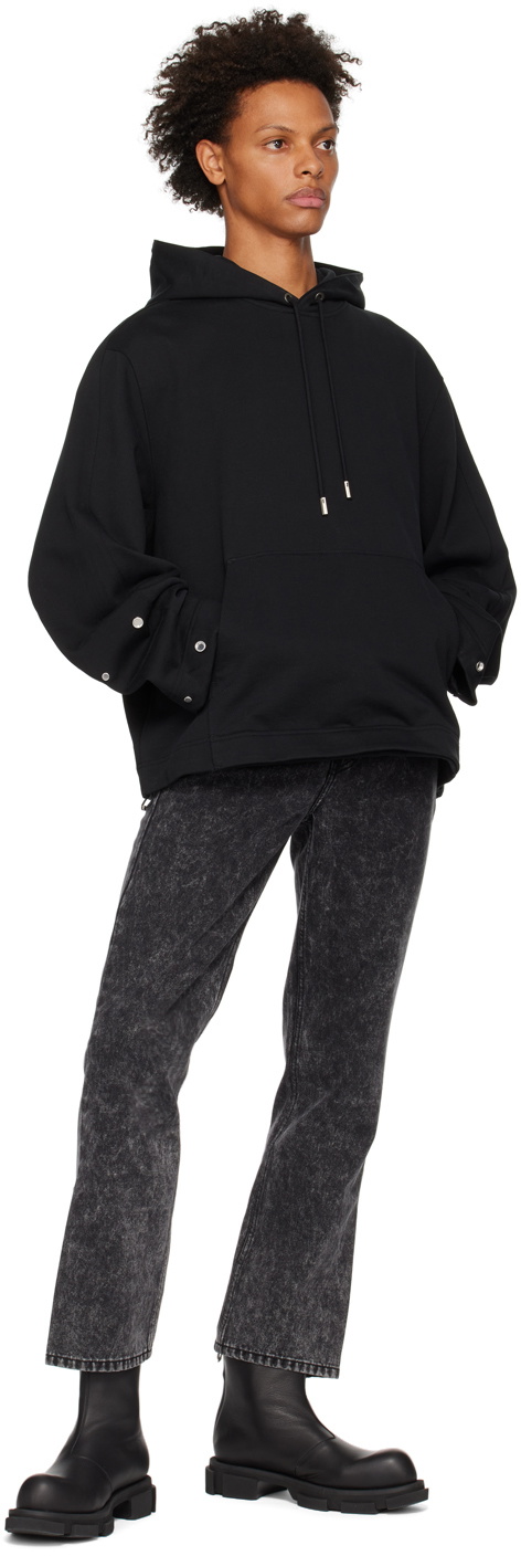 Solid Homme Black Acid Wash Jeans Solid Homme