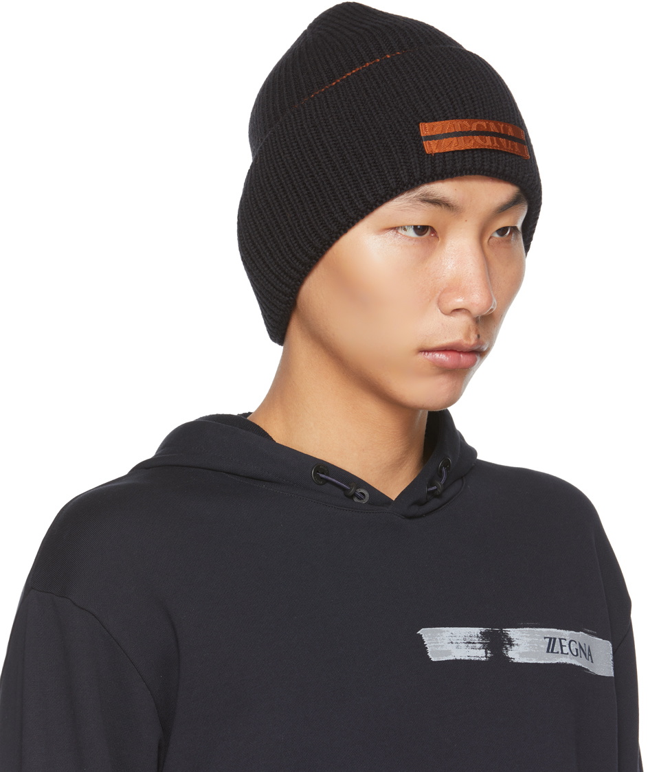 ZEGNA Black Outdoor Capsule Techmerino™ Wool Beanie Zegna