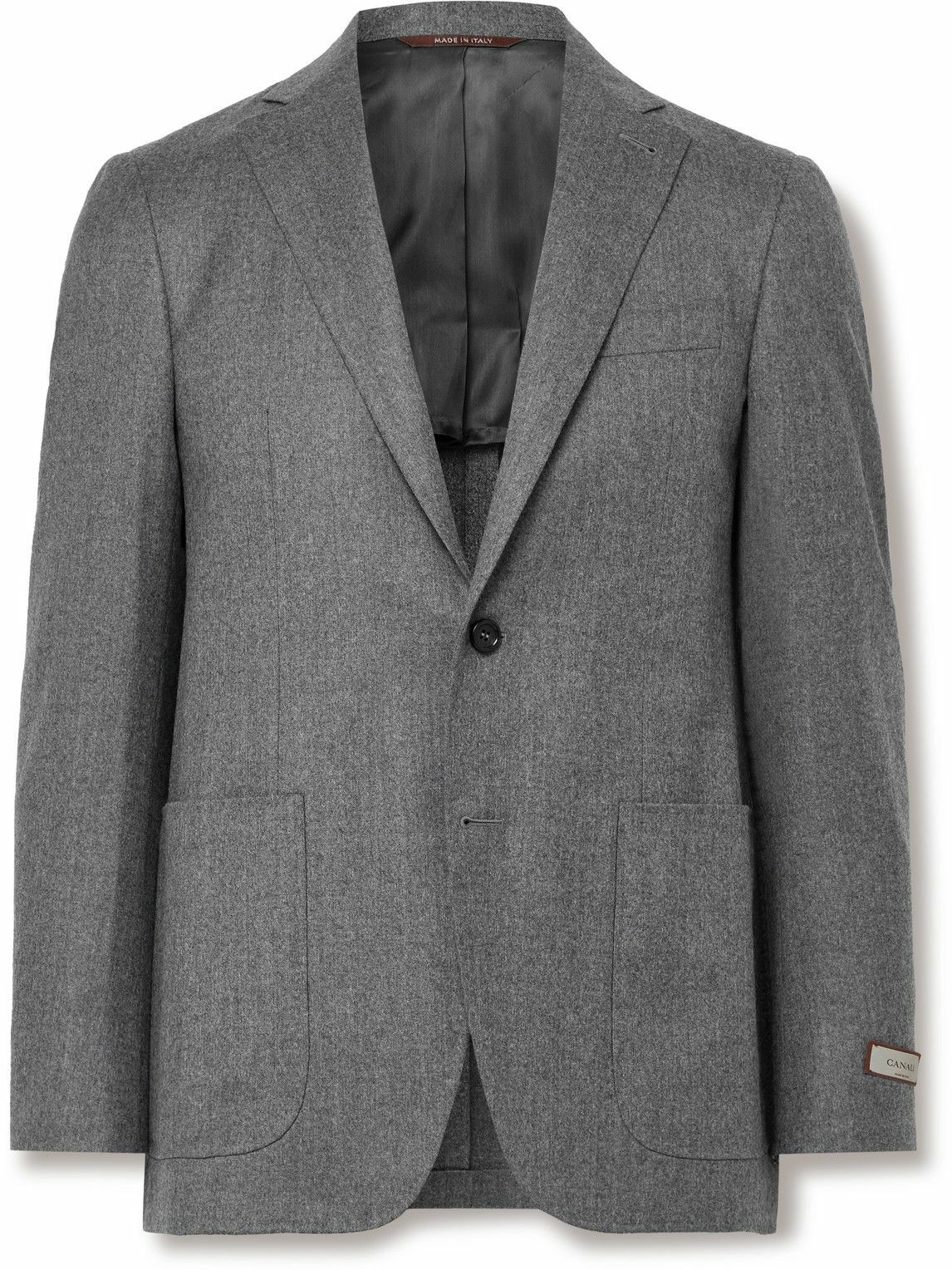 Canali - Kei Unstructured Super 120s Wool-Flannel Suit Jacket - Gray Canali