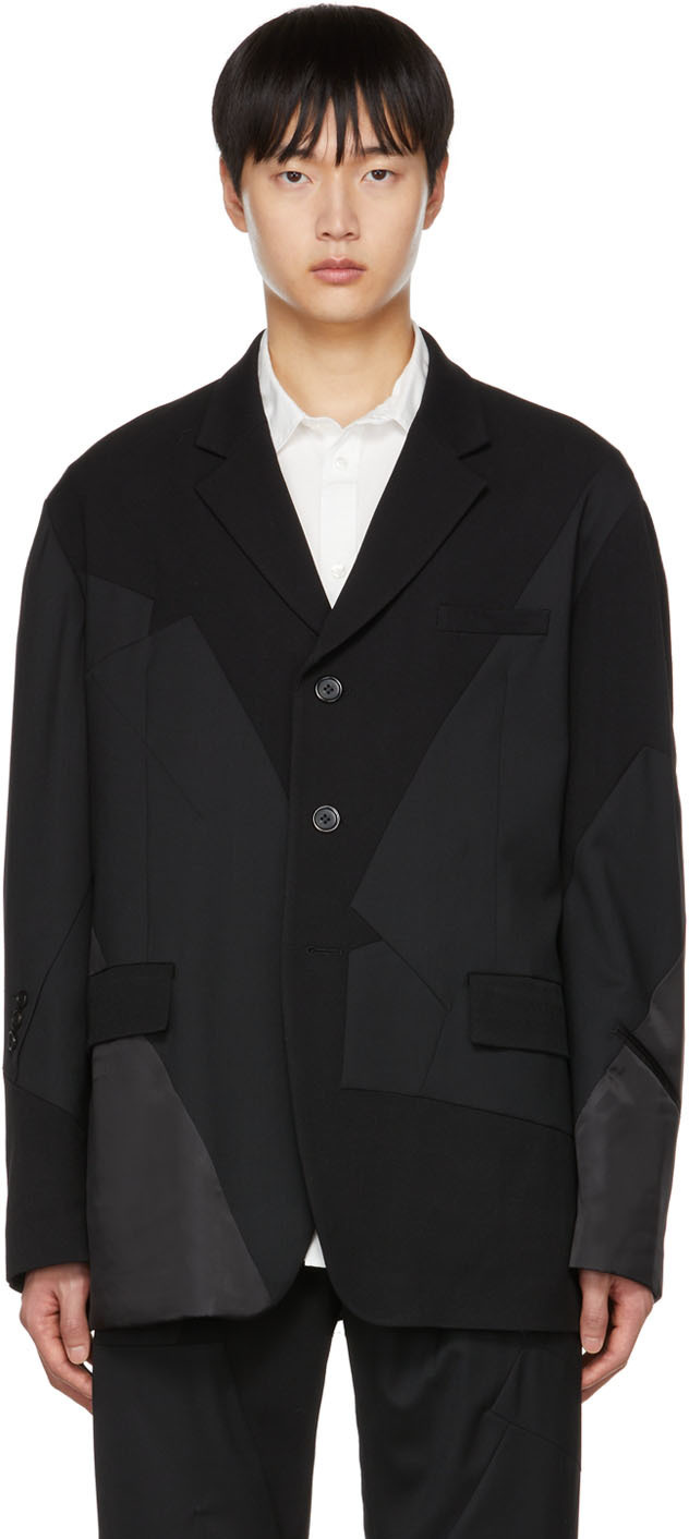 Undercoverism Black Paneled Blazer Undercoverism