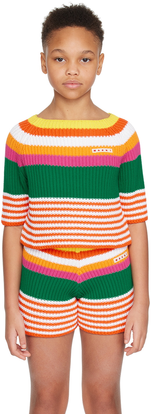 Marni Kids Multicolour Striped Sweater Marni