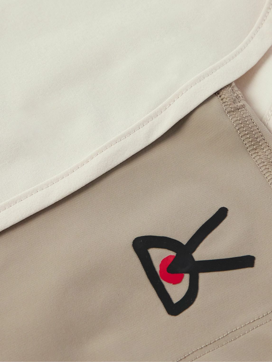 DISTRICT VISION - Straight-Leg Logo-Print Shell Drawstring Shorts ...