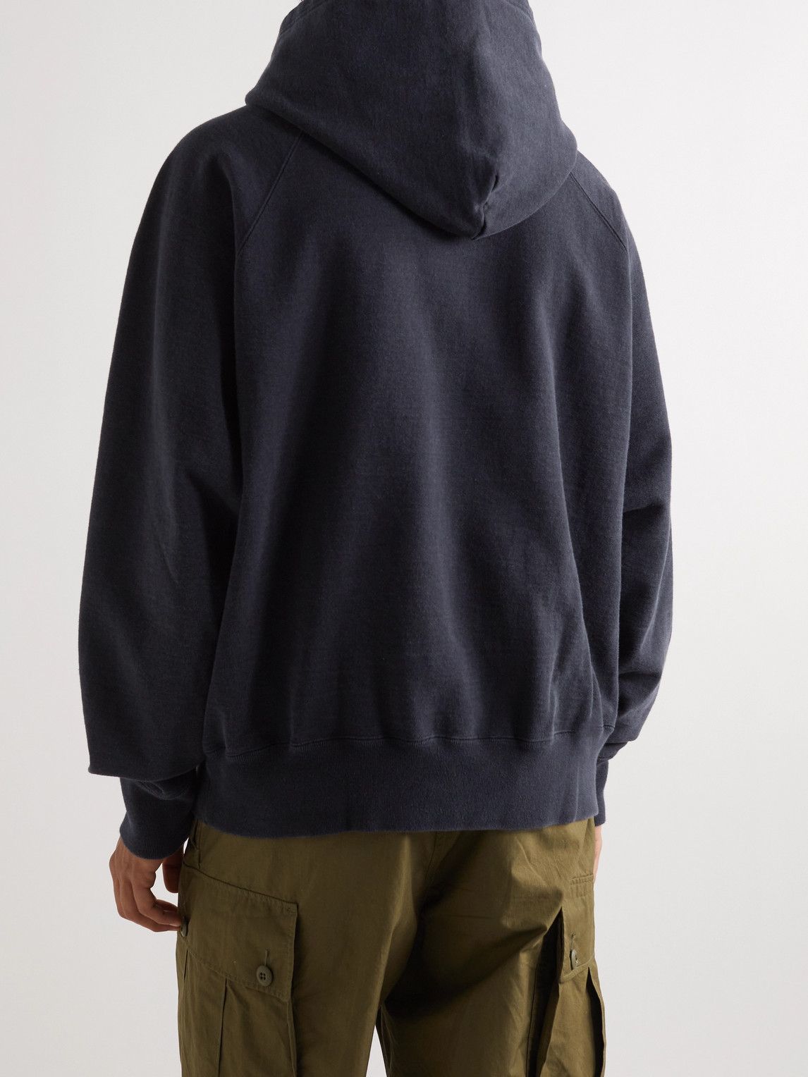 EDWIN - Garment-Dyed Cotton-Jersey Hoodie - Black Edwin