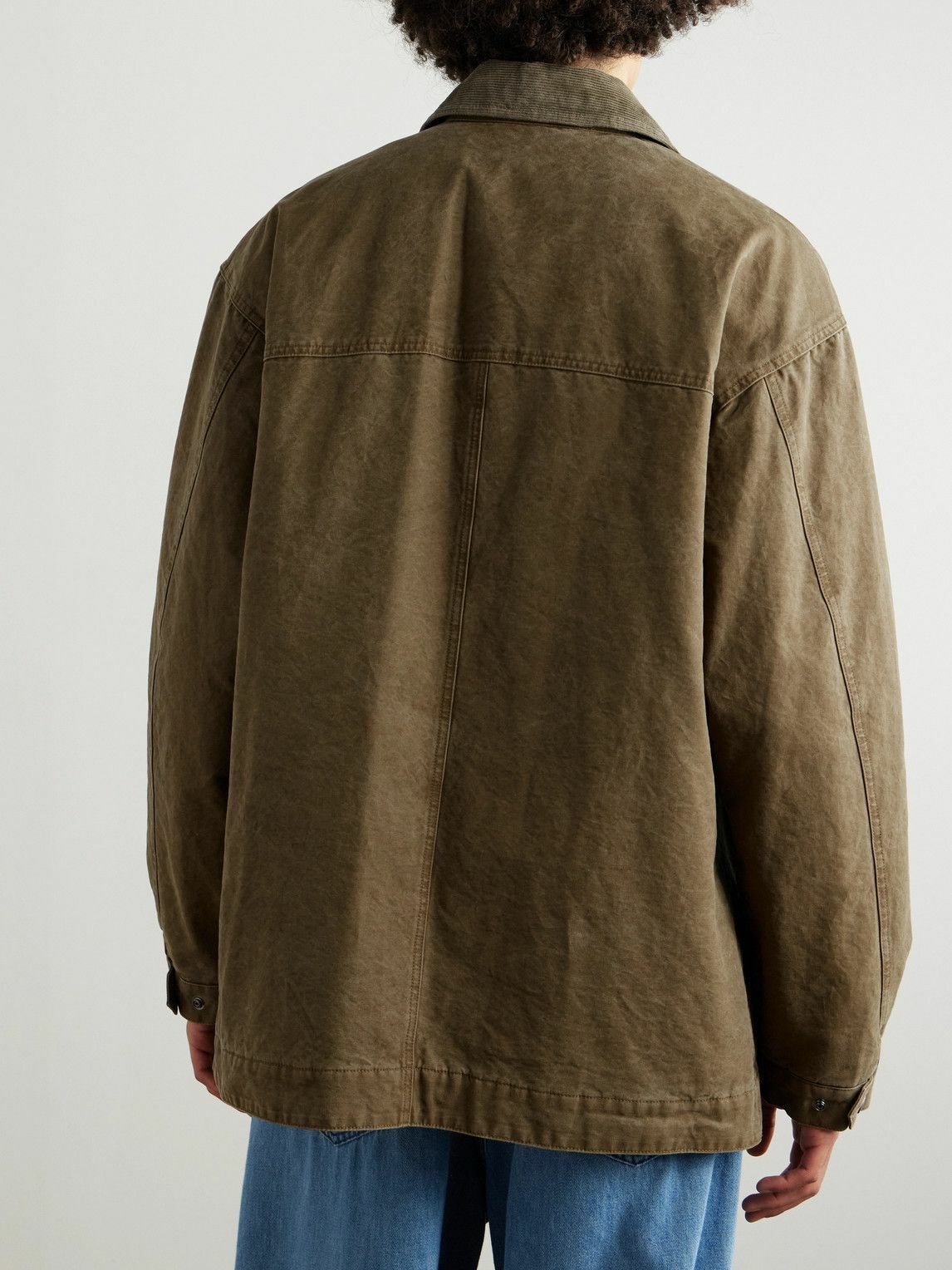 Marant - Kimel Corduroy-Trimmed Cotton-Canvas Field Jacket - Brown ...