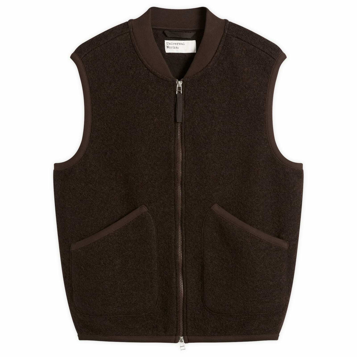Universal Works Men's Presented by END. Wool Fleece Zip Waistcoat in ...