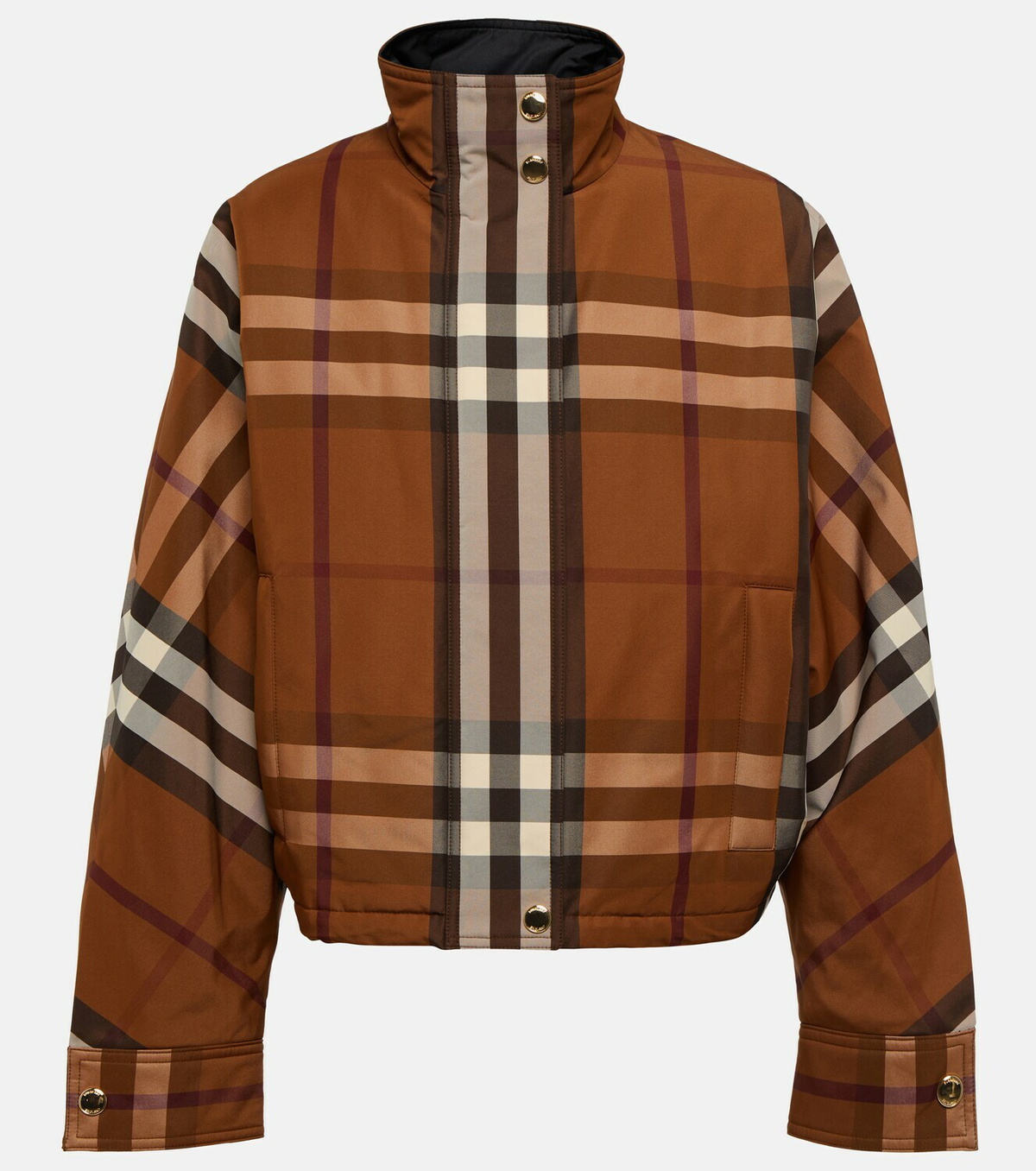 Burberry - Checked funnel-neck jacket Burberry