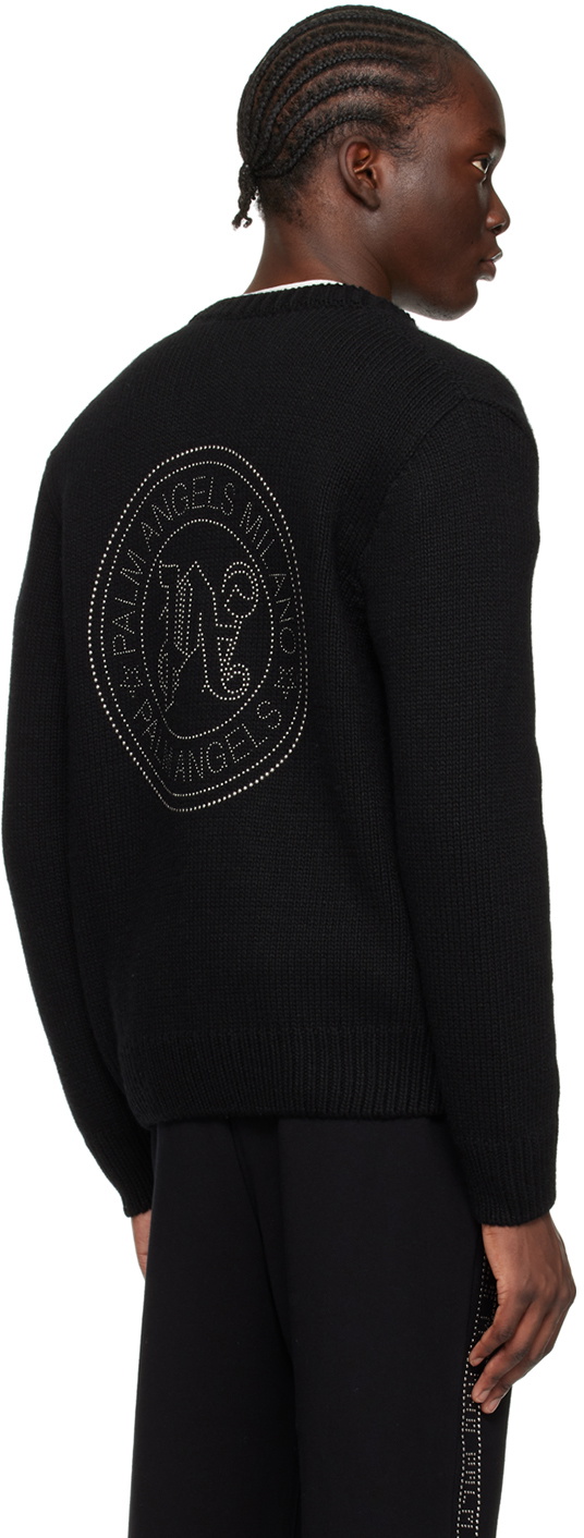 Palm Angels Black Milano Stud Cardigan Palm Angels