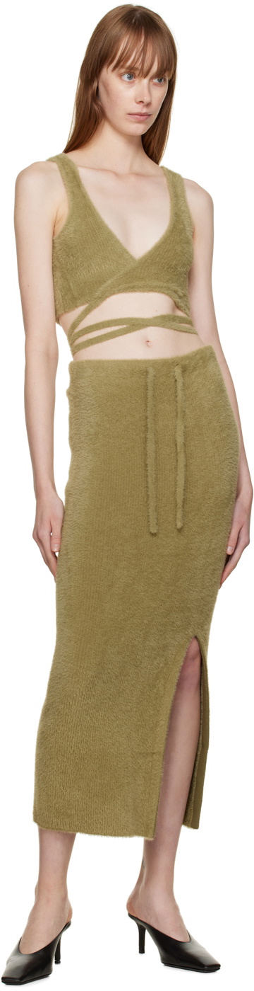 Ester Manas Green Fluffy Tank Top Ester Manas