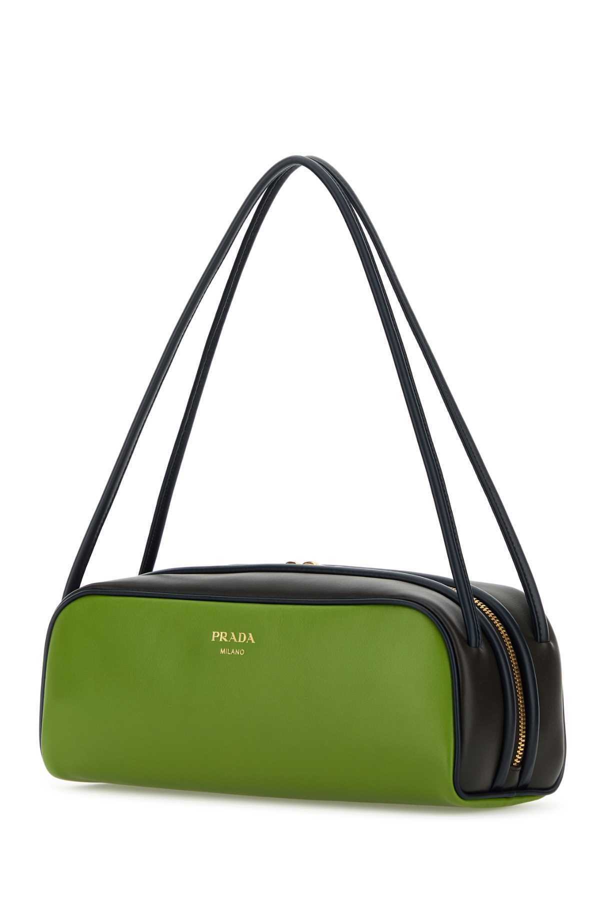 Prada Green Leather Shoulder Bag Prada