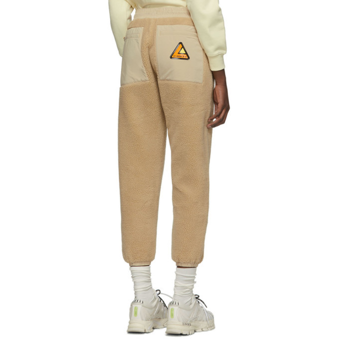 Li-Ning Beige Sherpa Lounge Pants Li-Ning