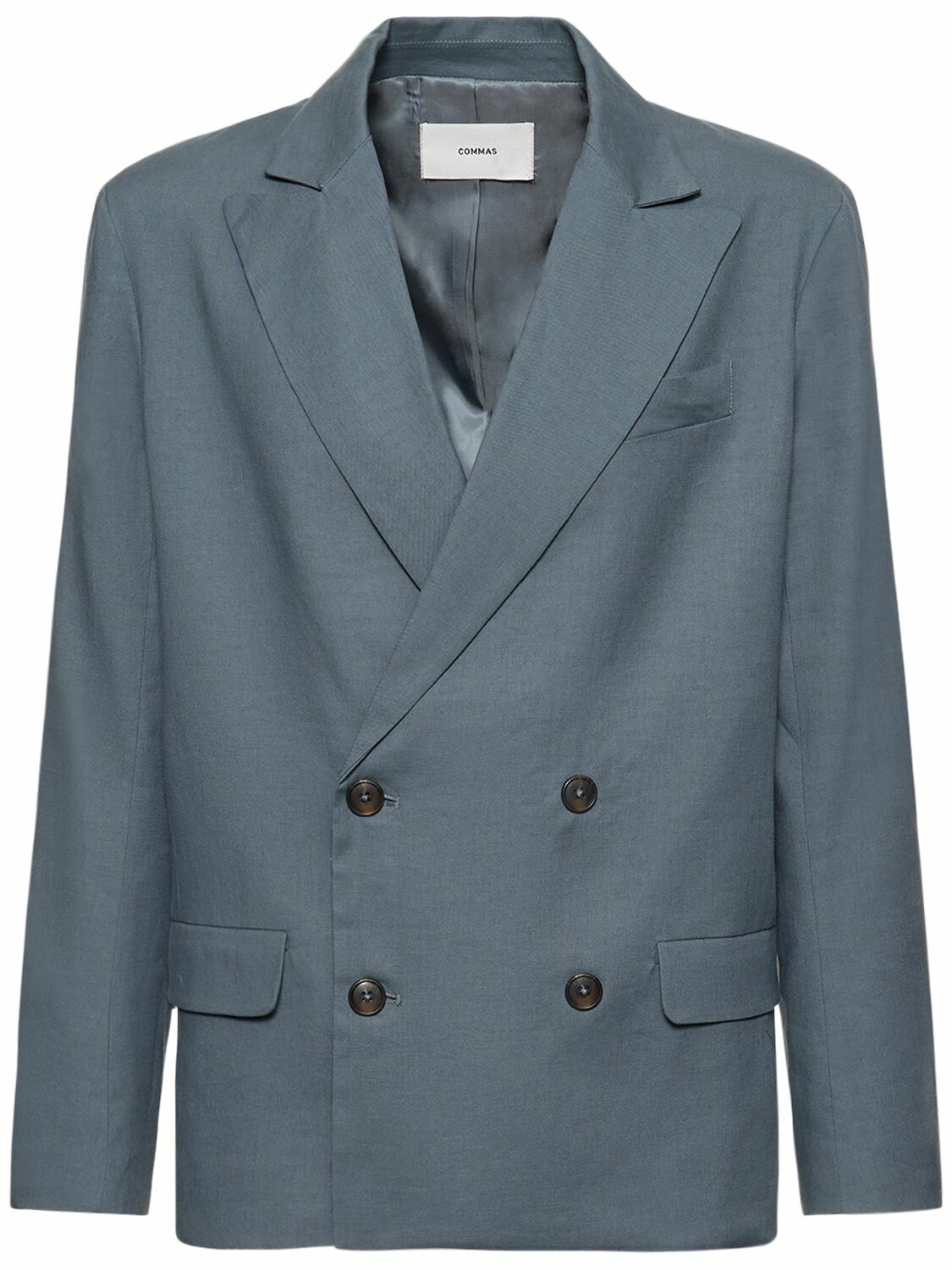 COMMAS - Linen Blend Double Breasted Jacket Commas