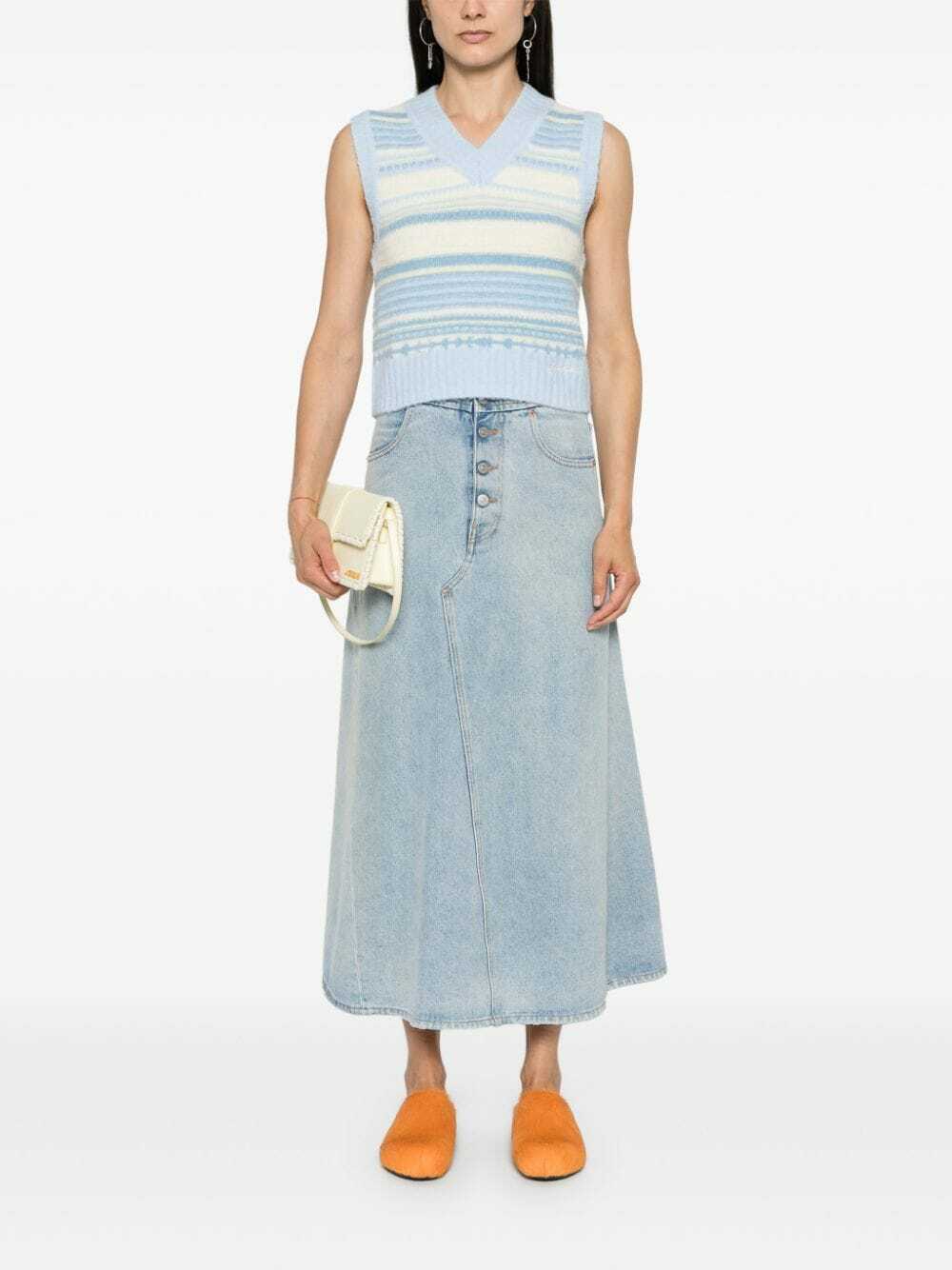 GANNI - Striped Wool Vest GANNI