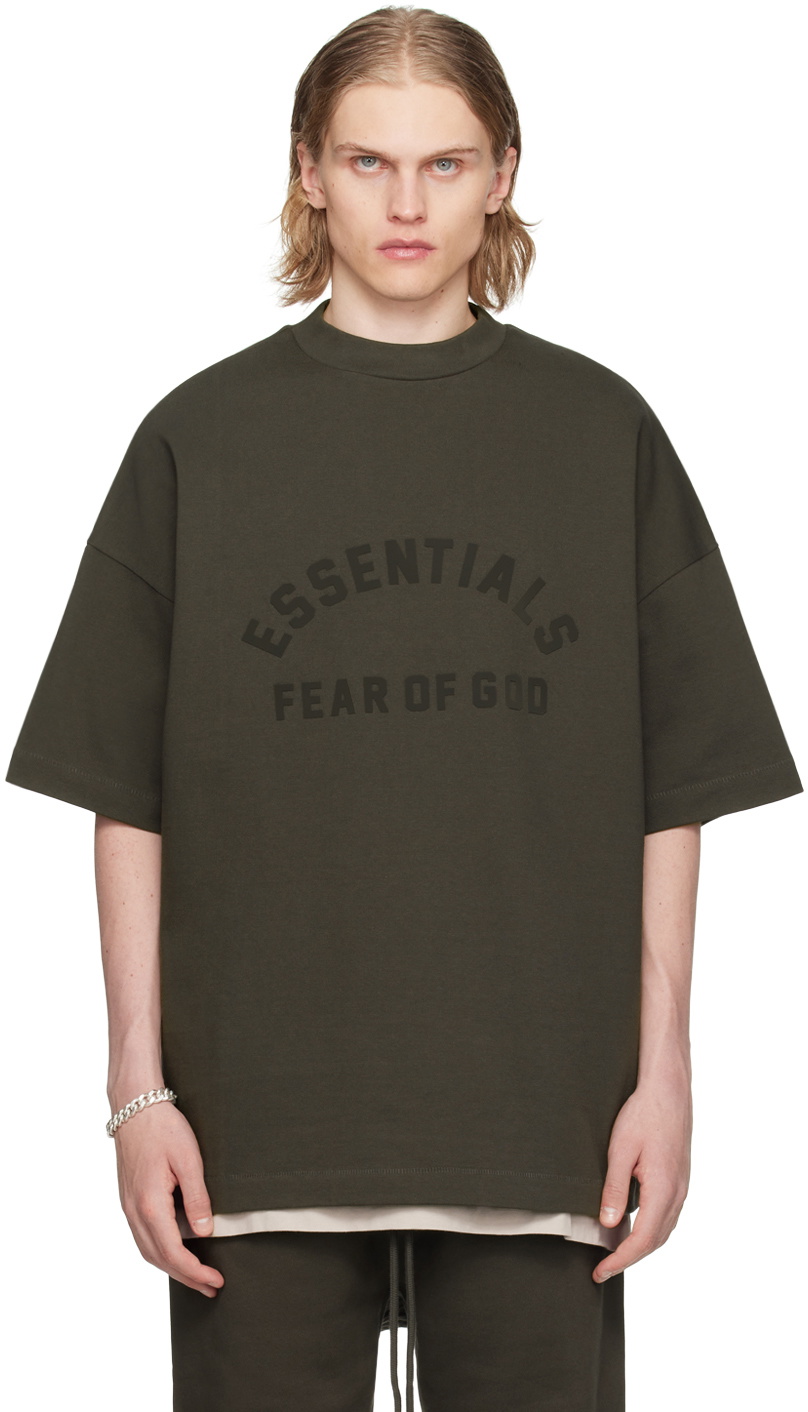Fear of God ESSENTIALS Gray Crewneck T-Shirt Fear Of God Essentials