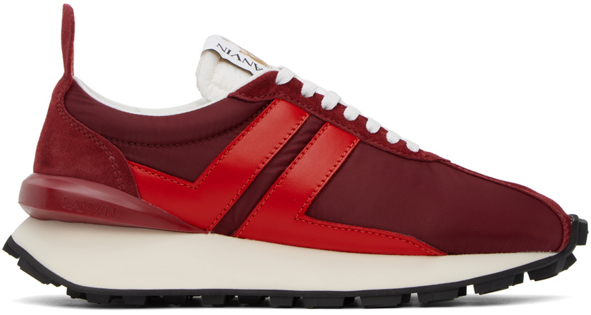 Lanvin Red & Burgundy Bumpr Sneakers Lanvin