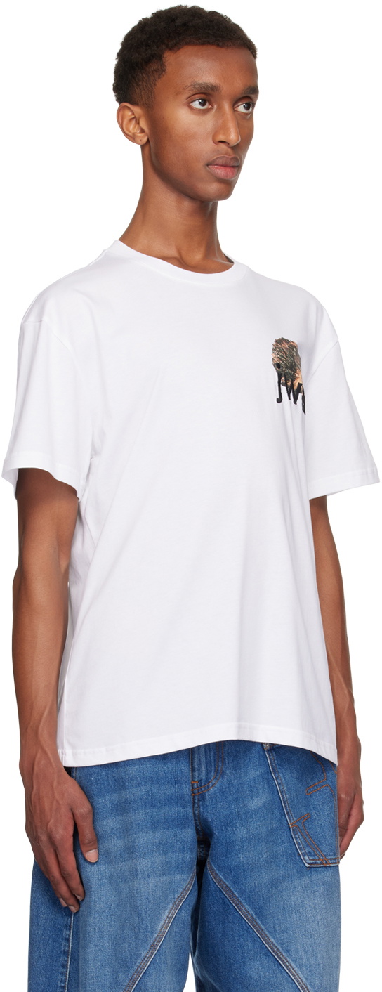 JW Anderson Blue 'JWA' Logo Hedgehog T-shirt JW Anderson