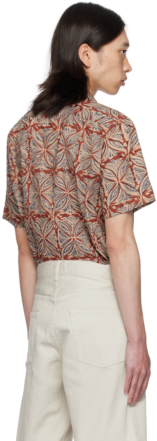 BEAMS PLUS Red Block Print Shirt Beams Plus