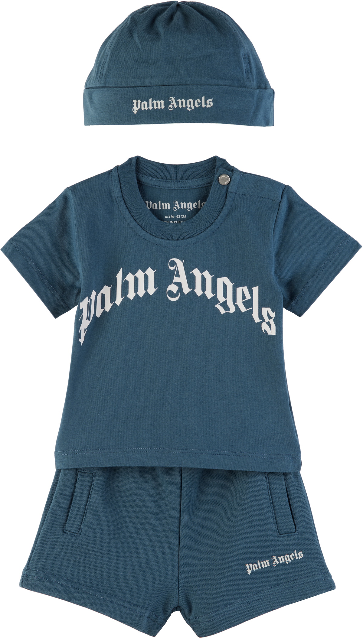 Palm Angels Baby Blue Logo T-shirt Set Palm Angels