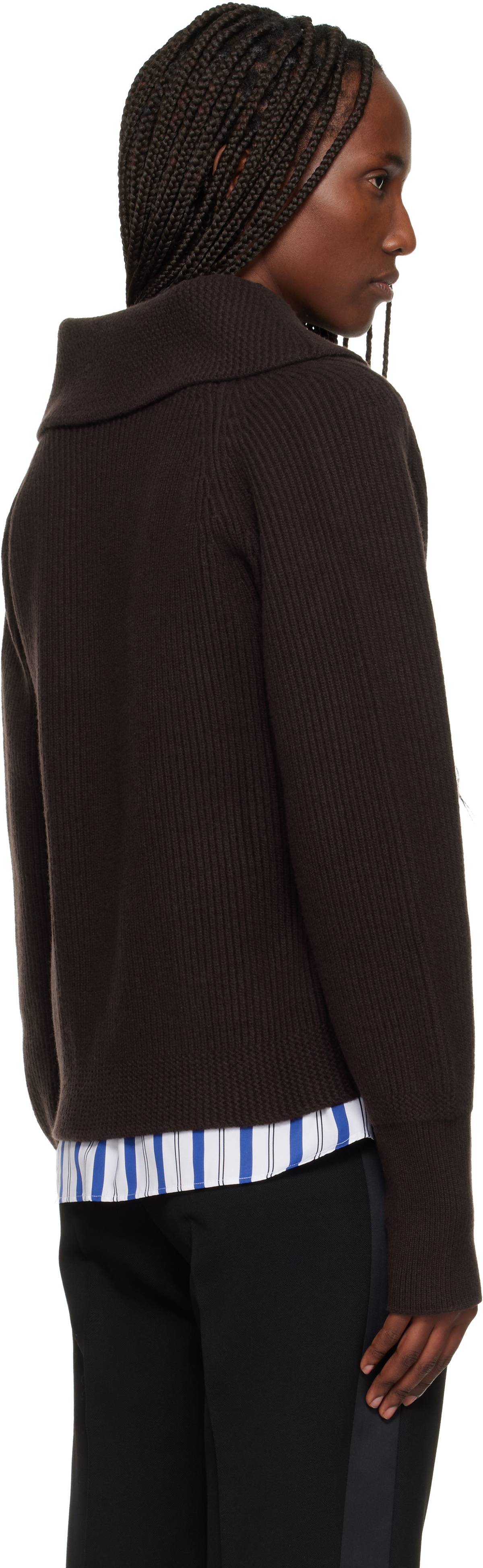 Wales Bonner Brown 'The Solace' Cardigan Wales Bonner