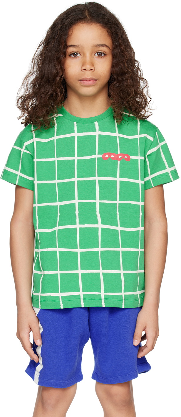 Beau Loves Kids Green Grid T-Shirt