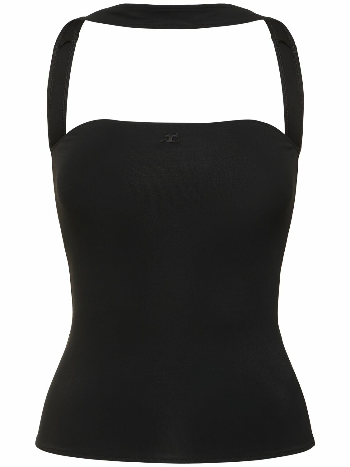 COURREGES Hyperbole Crepe Jersey Viscose Top Courreges