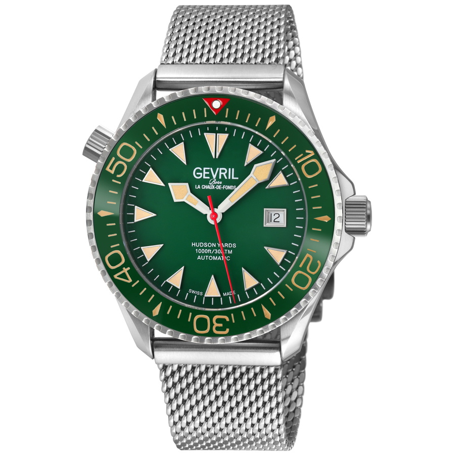 Gevril Hudson Yards Automatic Green Dial Mens Watch 48846B Gevril