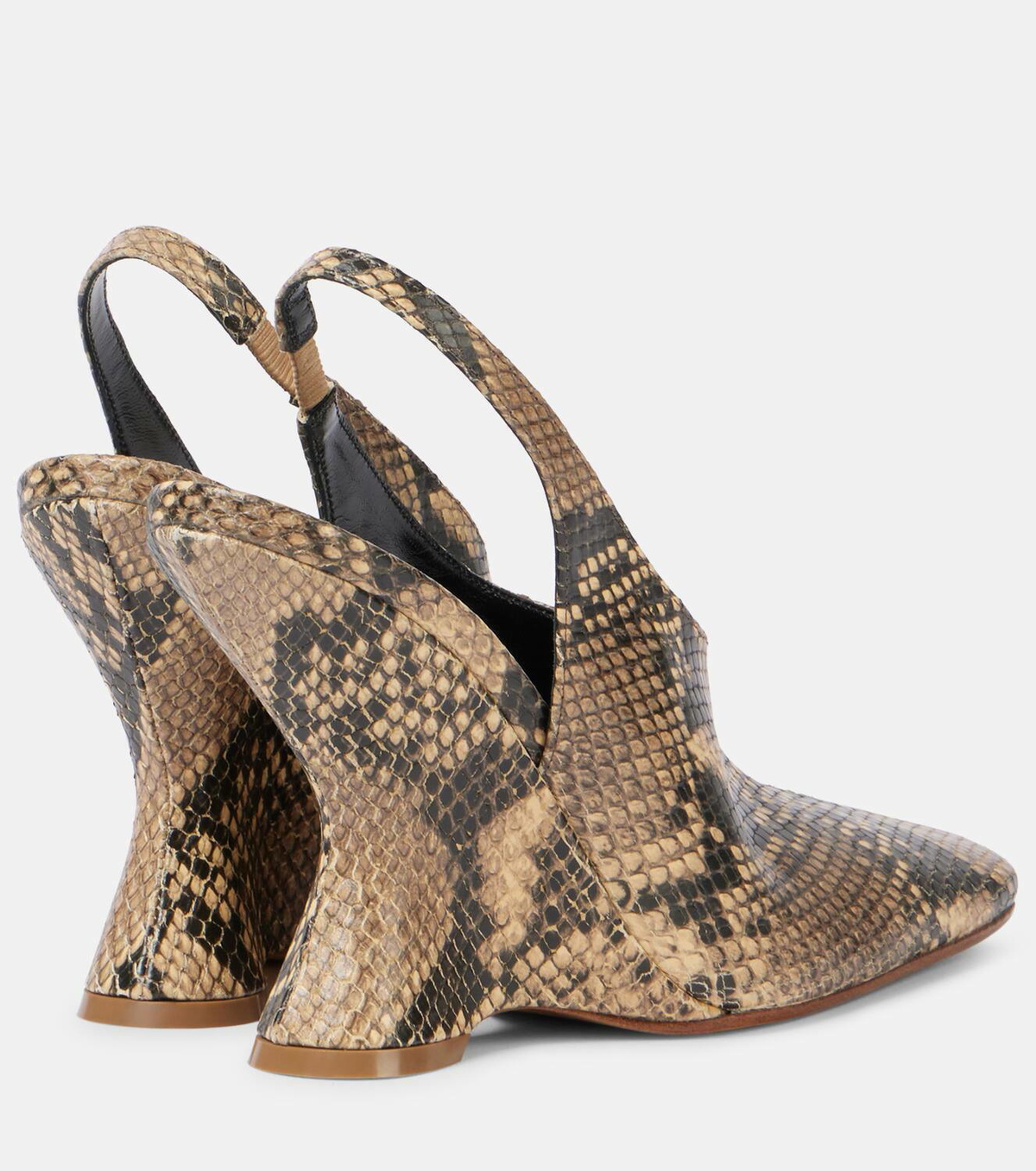 Dries Van Noten Snake-effect leather wedges Dries Van Noten