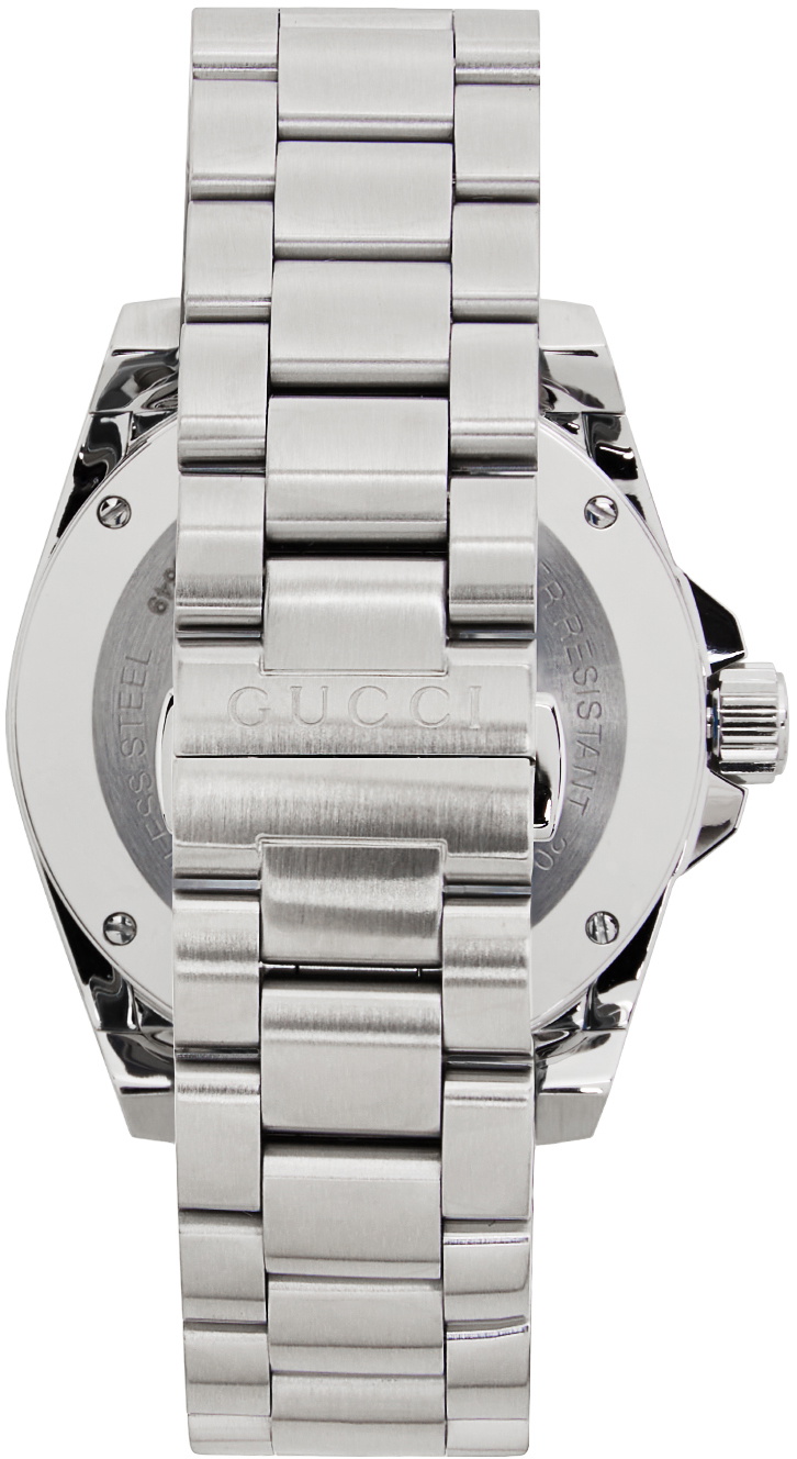 Gucci Silver & White Dive Watch Gucci