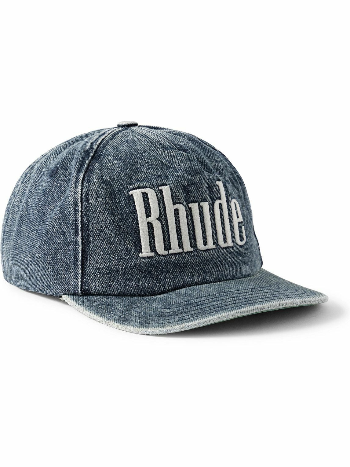 Rhude - Logo-Embroidered Denim Baseball Cap Rhude