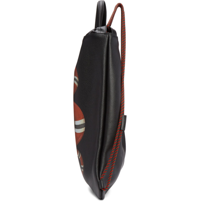 Gucci Black Snake Drawstring Backpack Gucci