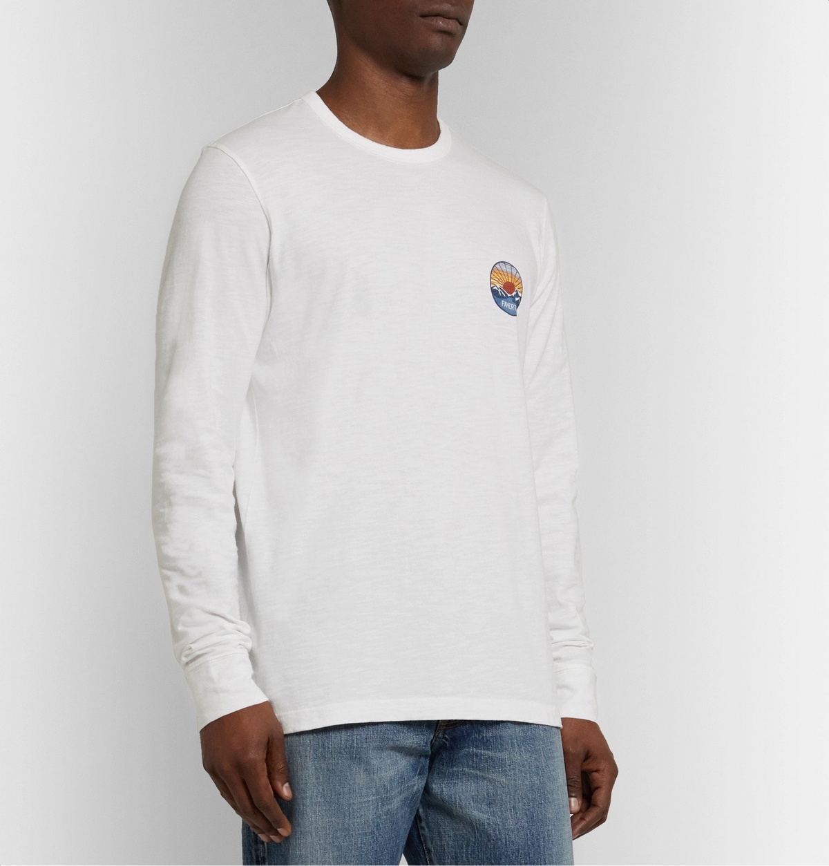 Faherty - California Printed Cotton-Jersey T-Shirt - White Faherty
